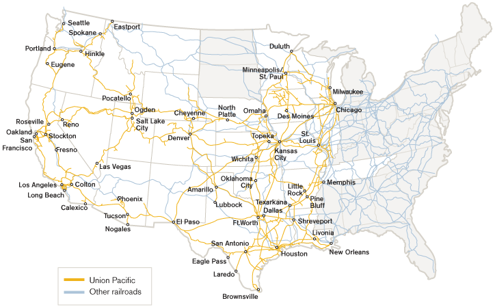 UP: Union Pacific Service Map